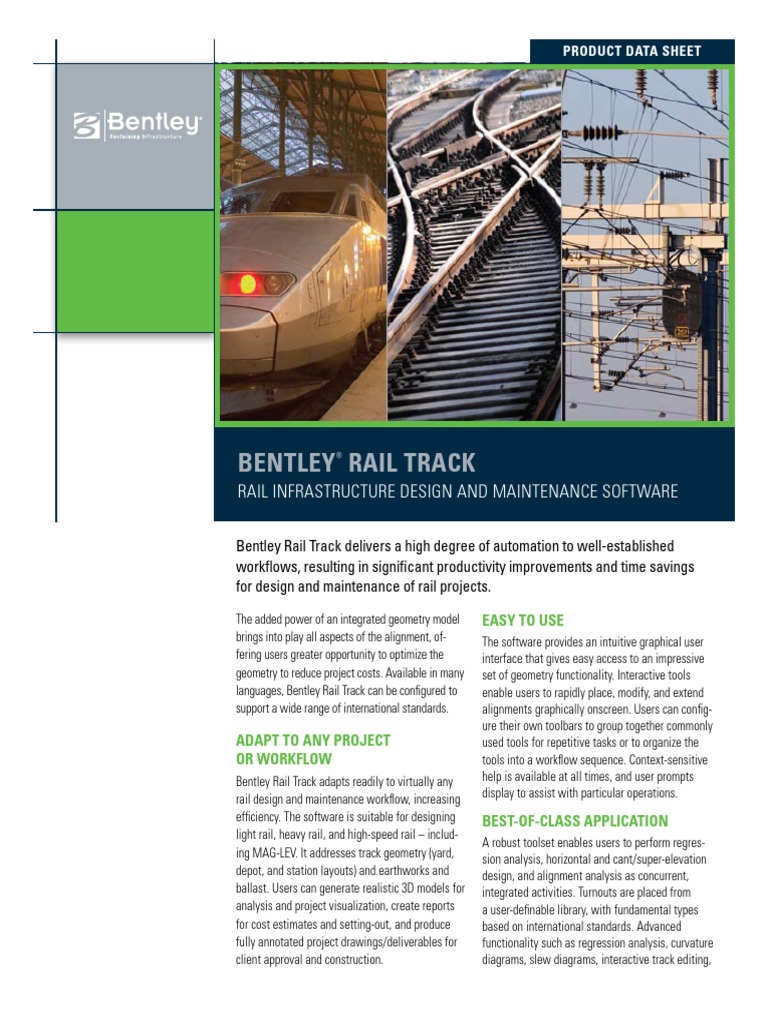 Bentley Rail Track-DataSheet | Track (Rail Transport) | Technology