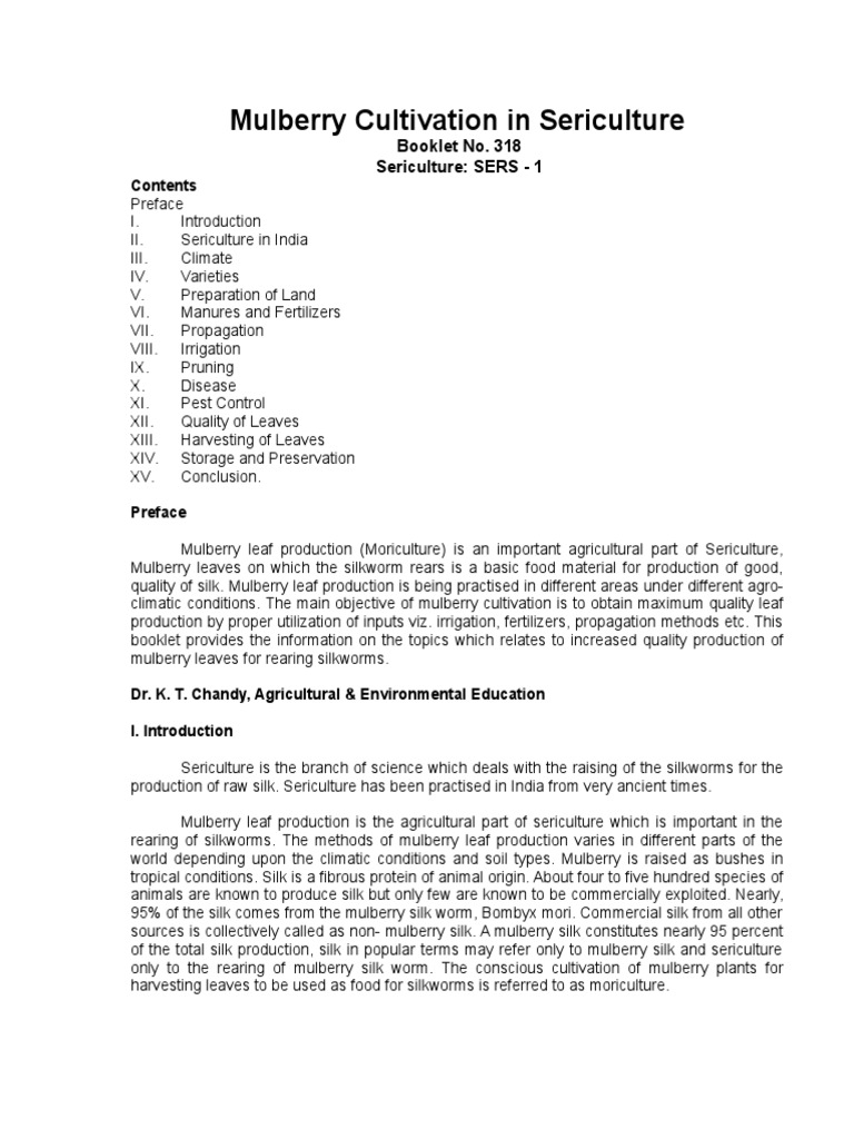 Mulberry Cultivation in Sericulture: A Guide to Growing Mulberry Leaves ...