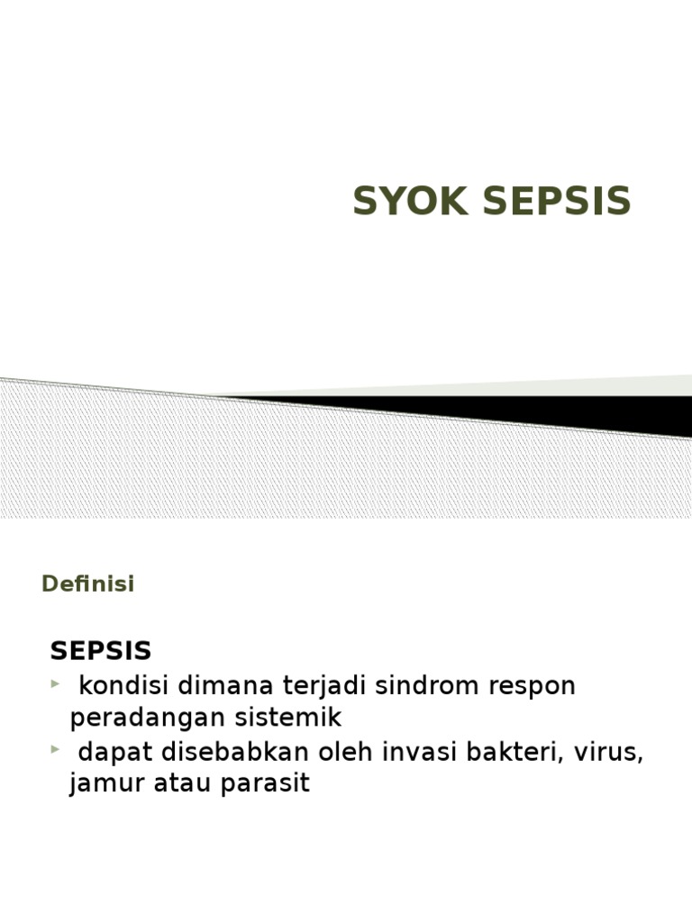 Gejala dan Penanganan Syok Sepsis | PDF