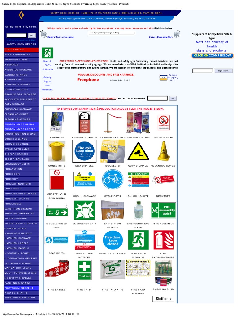 Safety Signs - Symbols - Suppliers - Health & Safety Signs Stockists ...