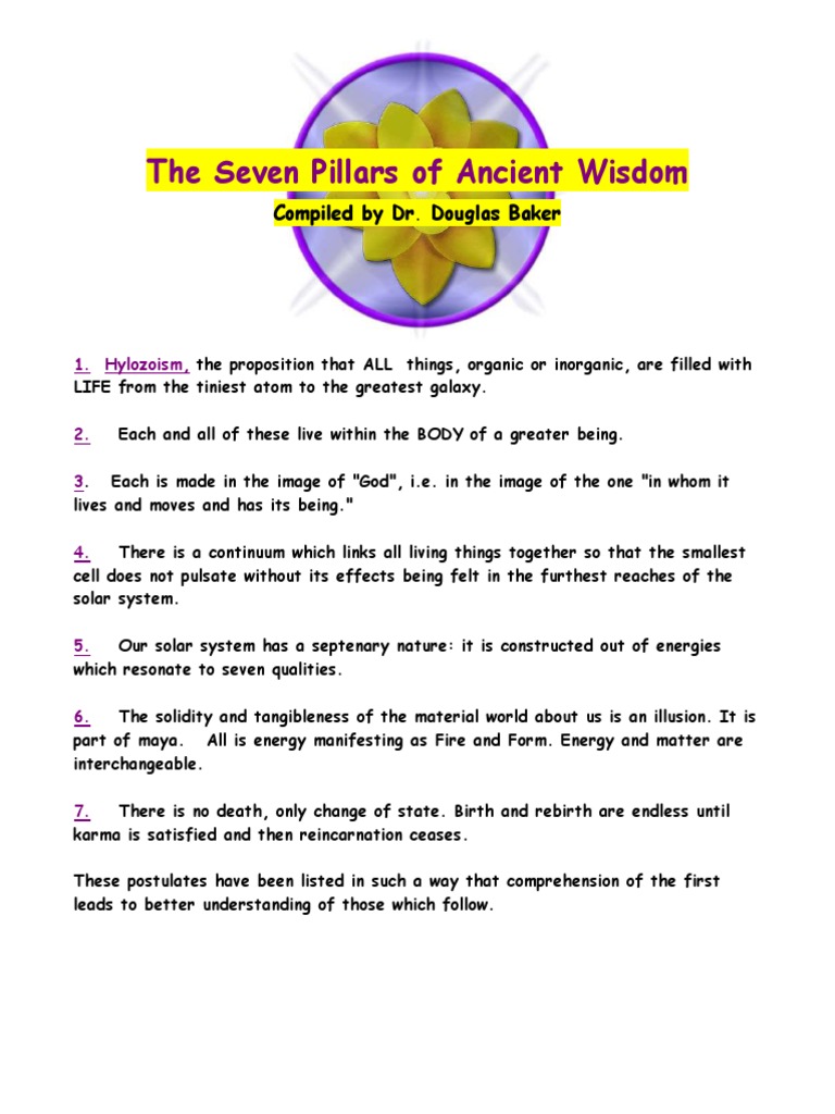Seven Pillars of Ancient Wisdom | PDF | Science & Mathematics