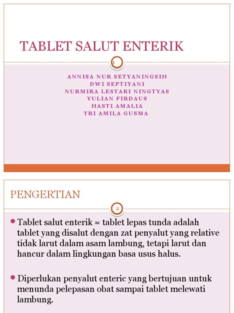 Tablet Salut Enterik | PDF