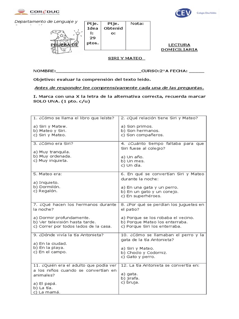 Prueba Siri y Mateo | PDF