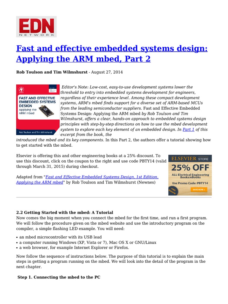 Fast and Effective Embedded Systems Design Applying The ARM Mbed Part 2 | PDF | Software ...