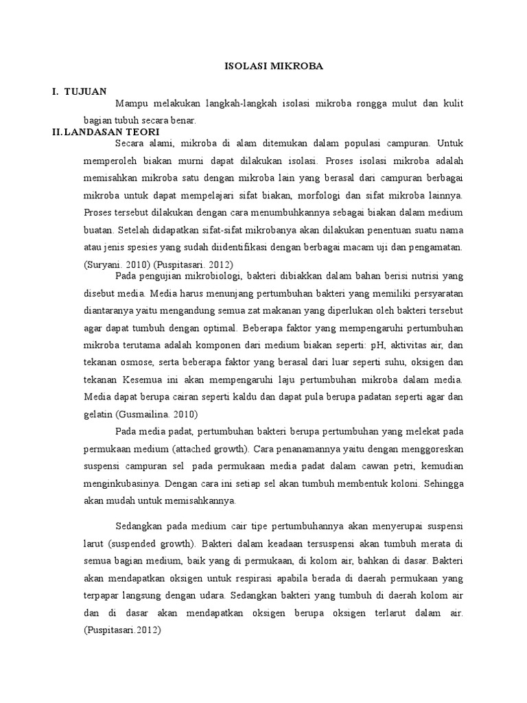 Isolasi Mikroba | PDF