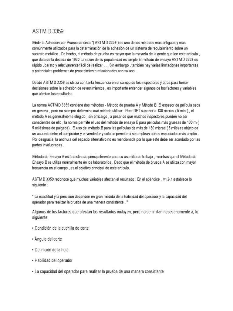 Astm D 3359 | PDF