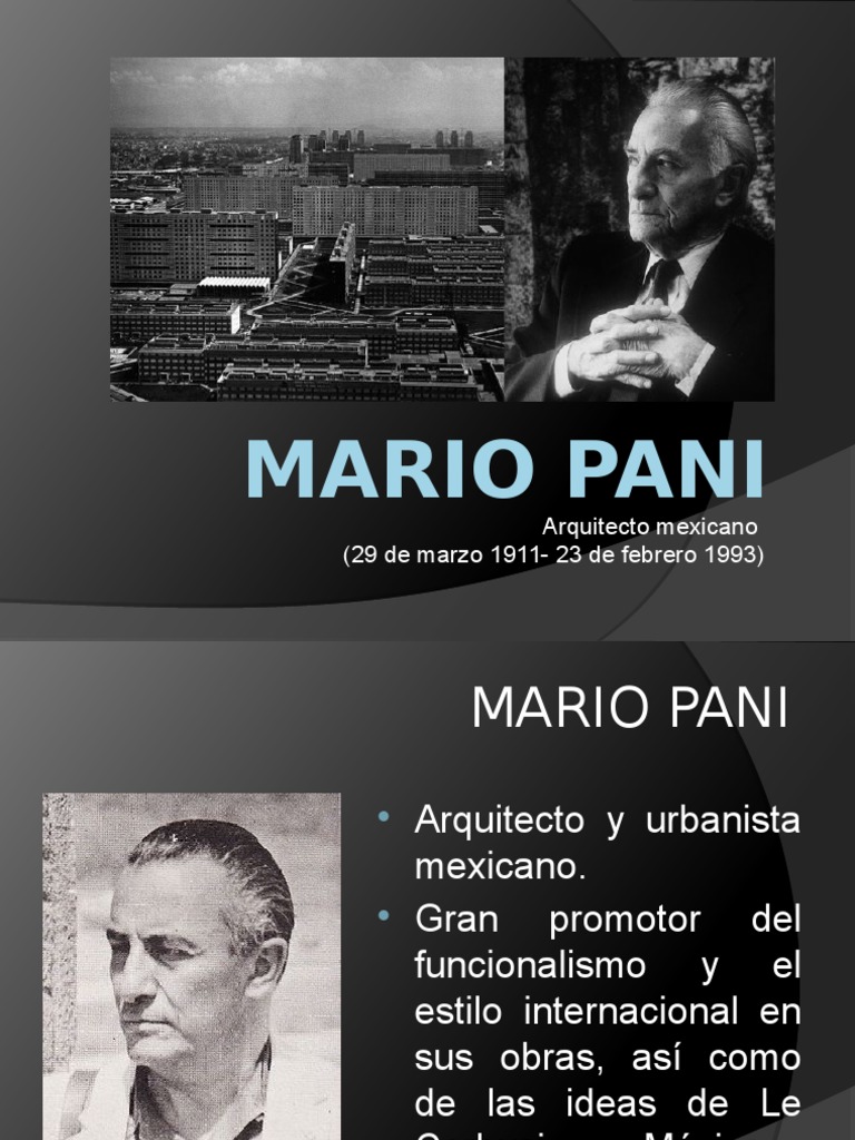 Mario Pani: Pionero de la Arquitectura Mexicana | PDF | Estilo de vida