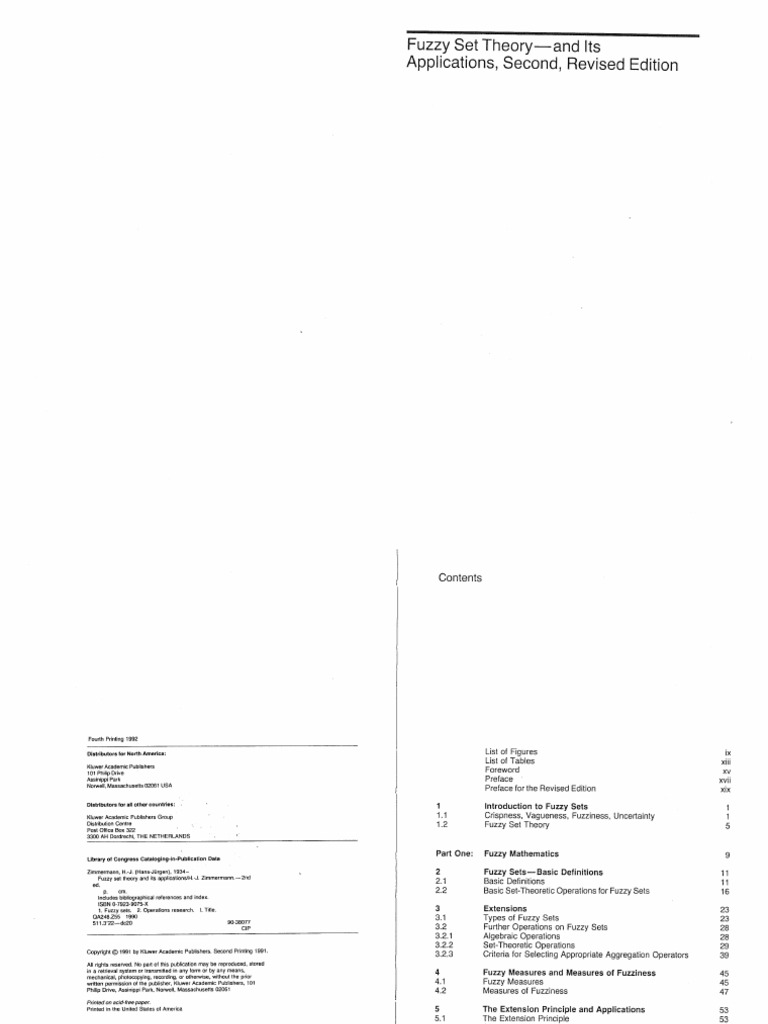 (Zimmermann) Fuzzy Set Theory and Its Applications 2ed - Rev. (Kluwer ...