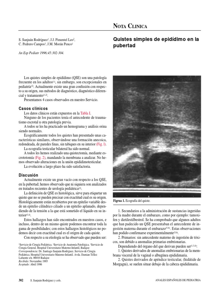 Quiste de Epididimo | PDF | Diagnostico medico | Especialidades Medicas