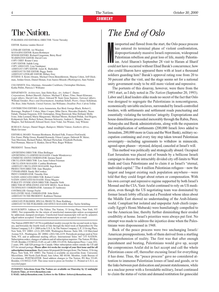September 28, 2000 | PDF | Palestinians | Israel