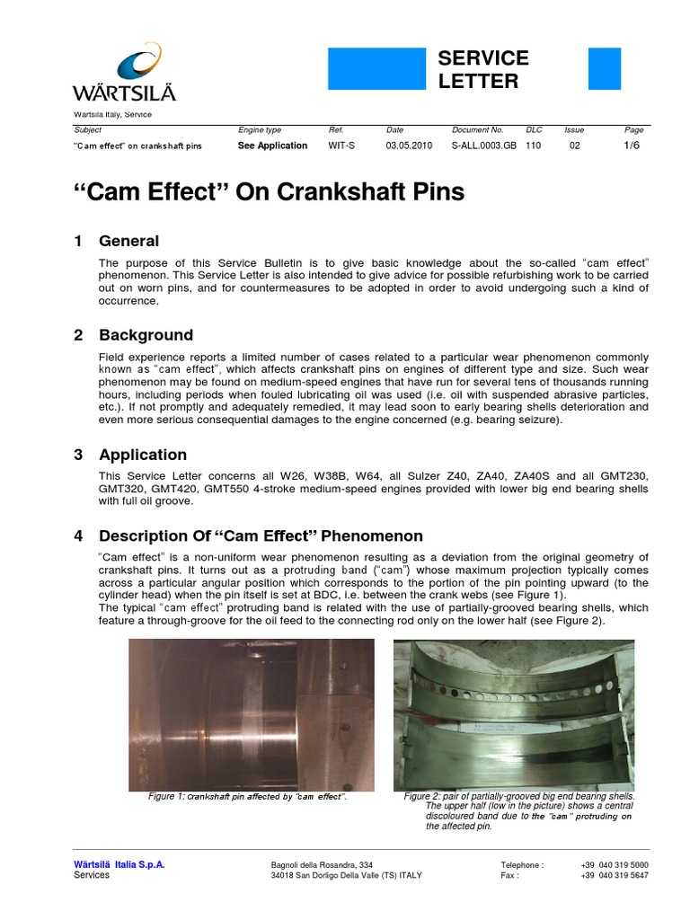 Cam Effects PDF | PDF | Wear | Bearing (Mechanical)