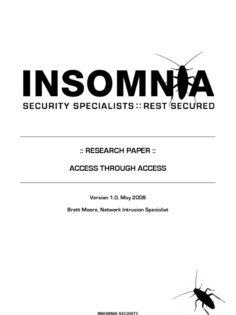 Research Paper :: Access Through Access | PDF | Microsoft Access ...