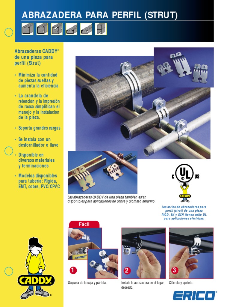Acsesorios de Riel Strut | PDF | Metalurgia | Materiales de construcción