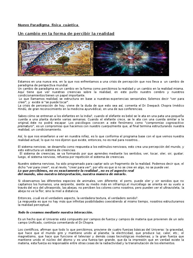 Nuevo Paradigma de La Realidad | PDF | Universo | Importar