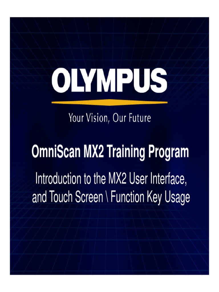 OmniScan MX2 Touch Screen Guide | PDF