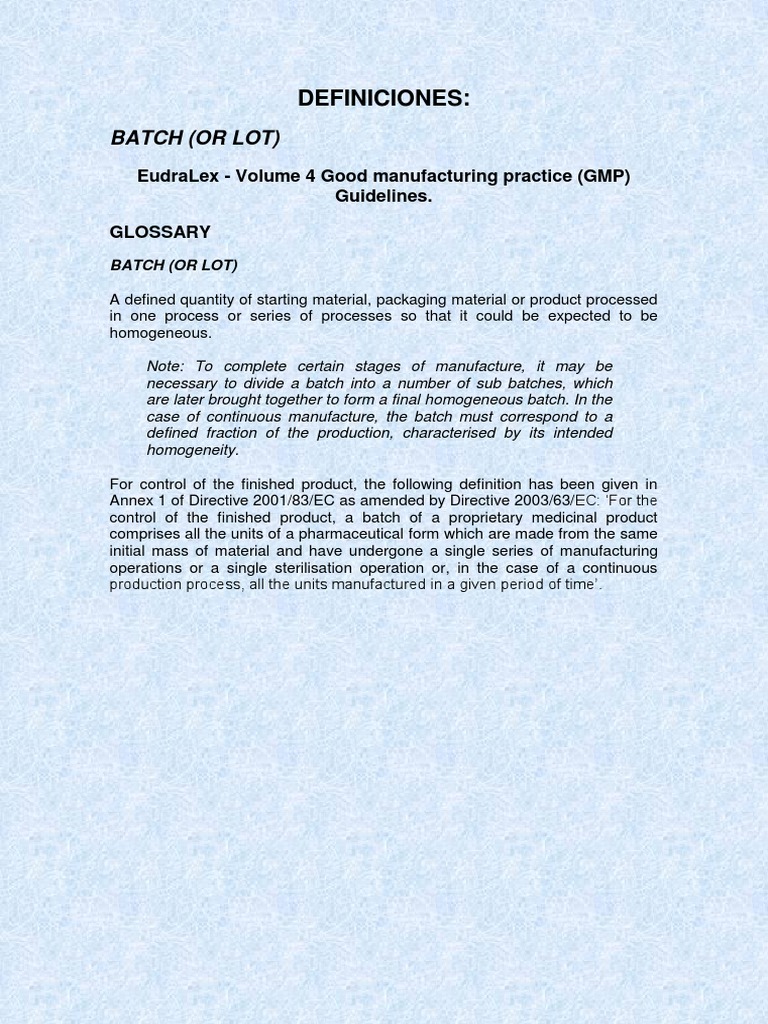 Lot vs Batch in Pharmaceutical Manufacturing | PDF | Pharmaceutical ...