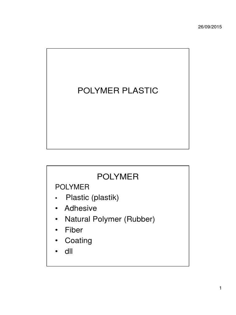 Overview of Polymer Plastics Types | PDF | Business | Technology ...