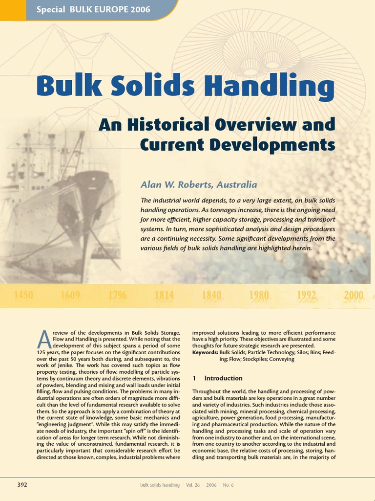 Bulk Solids Handling | PDF | Soil Mechanics | Solid