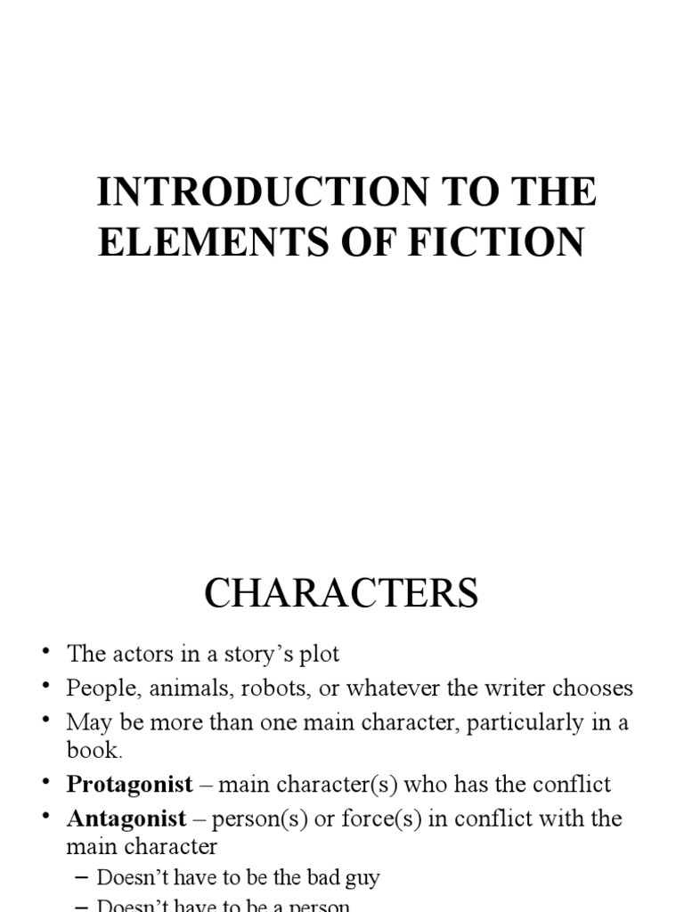 Elements of Fiction | PDF | Narration