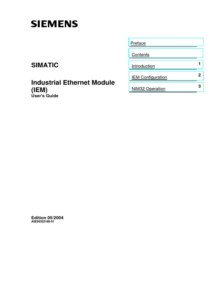 Industrial Ethernet Module IEM Users Guide | PDF | Personal Computers ...