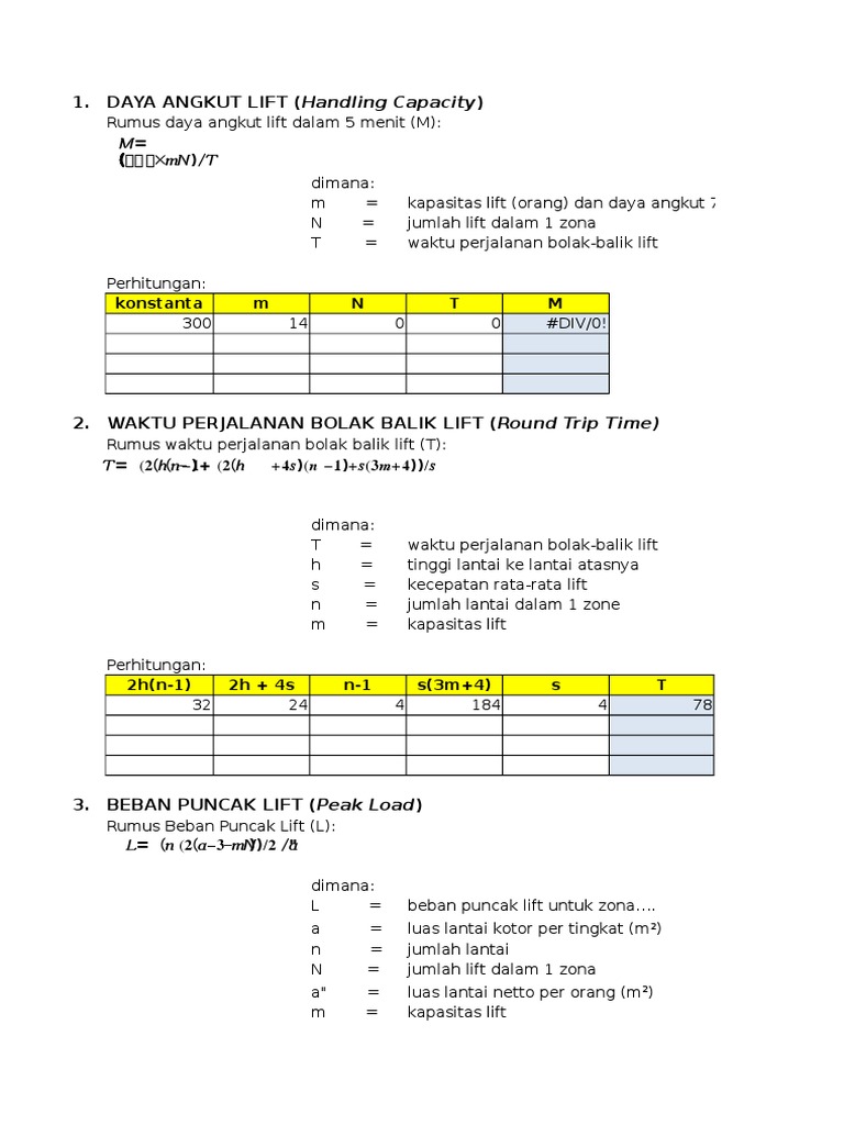 Rumus-Rumus Utilitas Bangunan | PDF