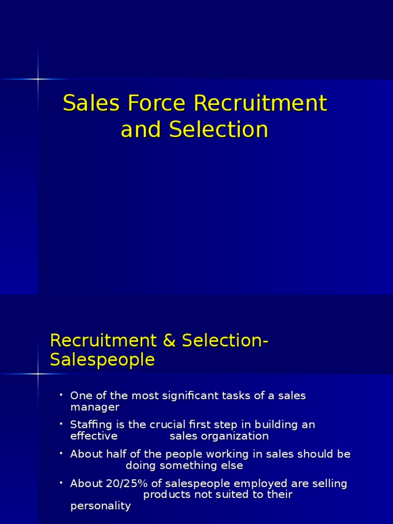 Salesforce Recruitment and Selection - 2 | PDF | Recruitment | Test ...