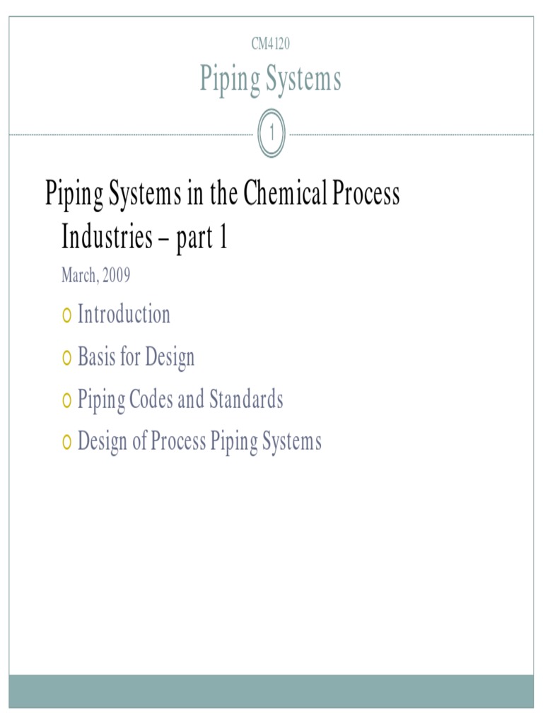 Piping Systems Design in Chemical Industries | PDF