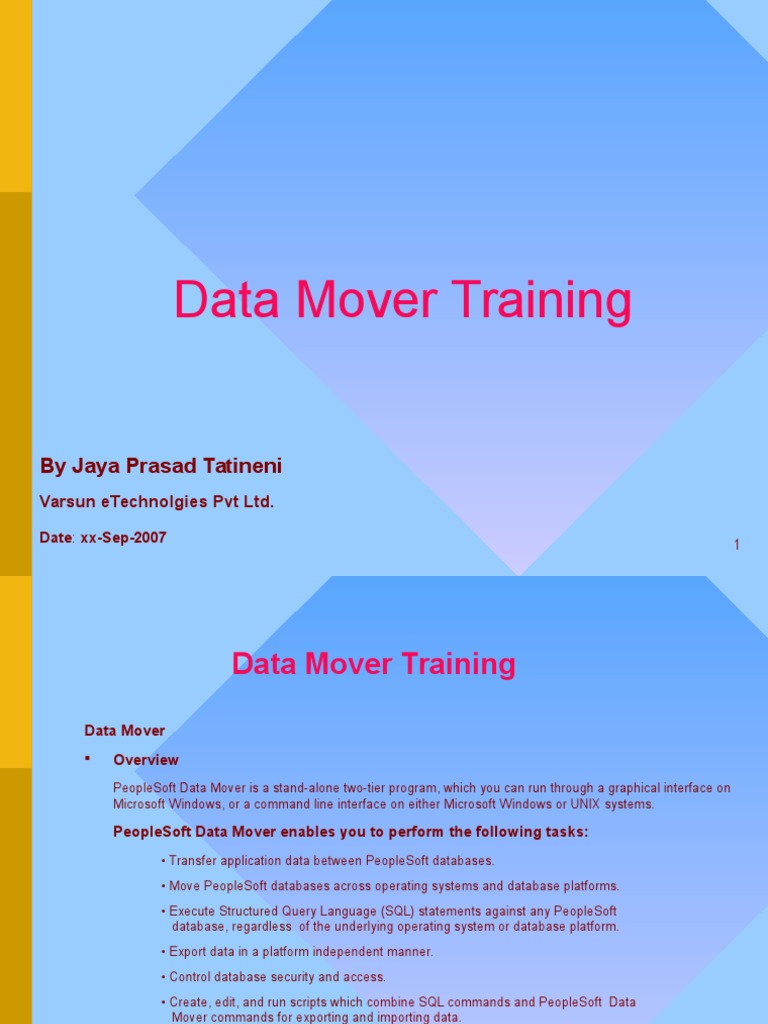 PeopleSoft Data Mover | PDF | Sql | Databases