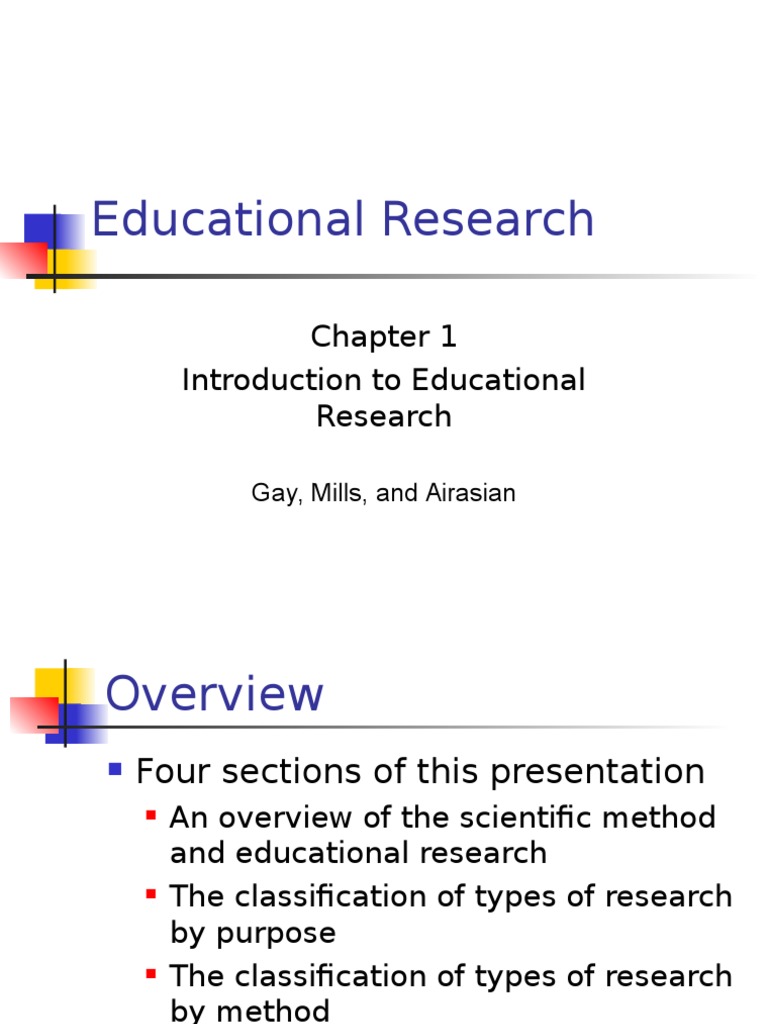 Educational Research Chapter 1 Introduction To Educational Research Gay ...