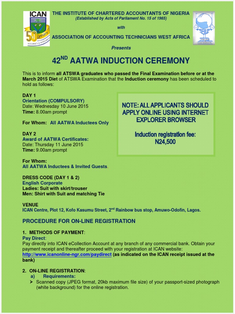 AATWA Induction Ceremony 2015 Details | PDF | Business
