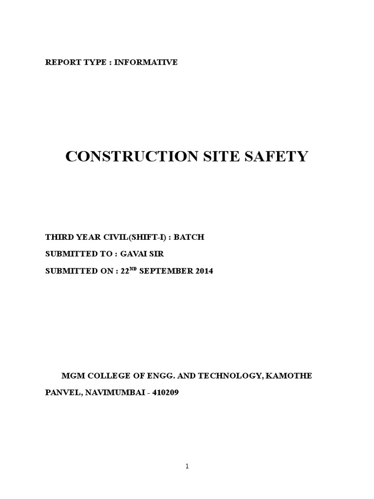 Construction Site Safety | Personal Protective Equipment | Safety