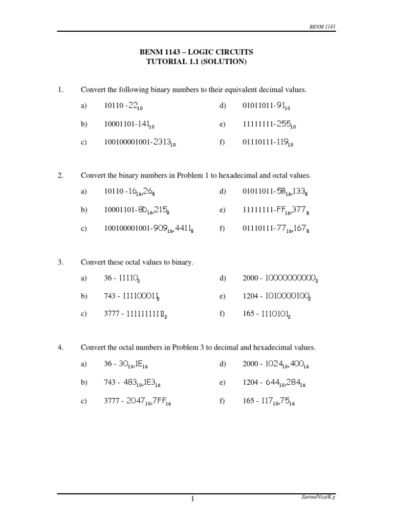 Logic Circuits Conversion Solutions | PDF | Teaching Methods & Materials