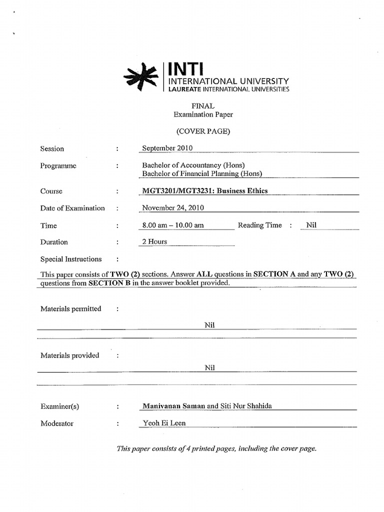 Business Ethics Case | PDF