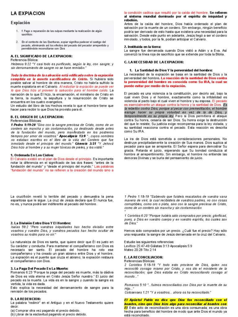Expiación: Significado y Necesidad | PDF | Expiación en el cristianismo ...