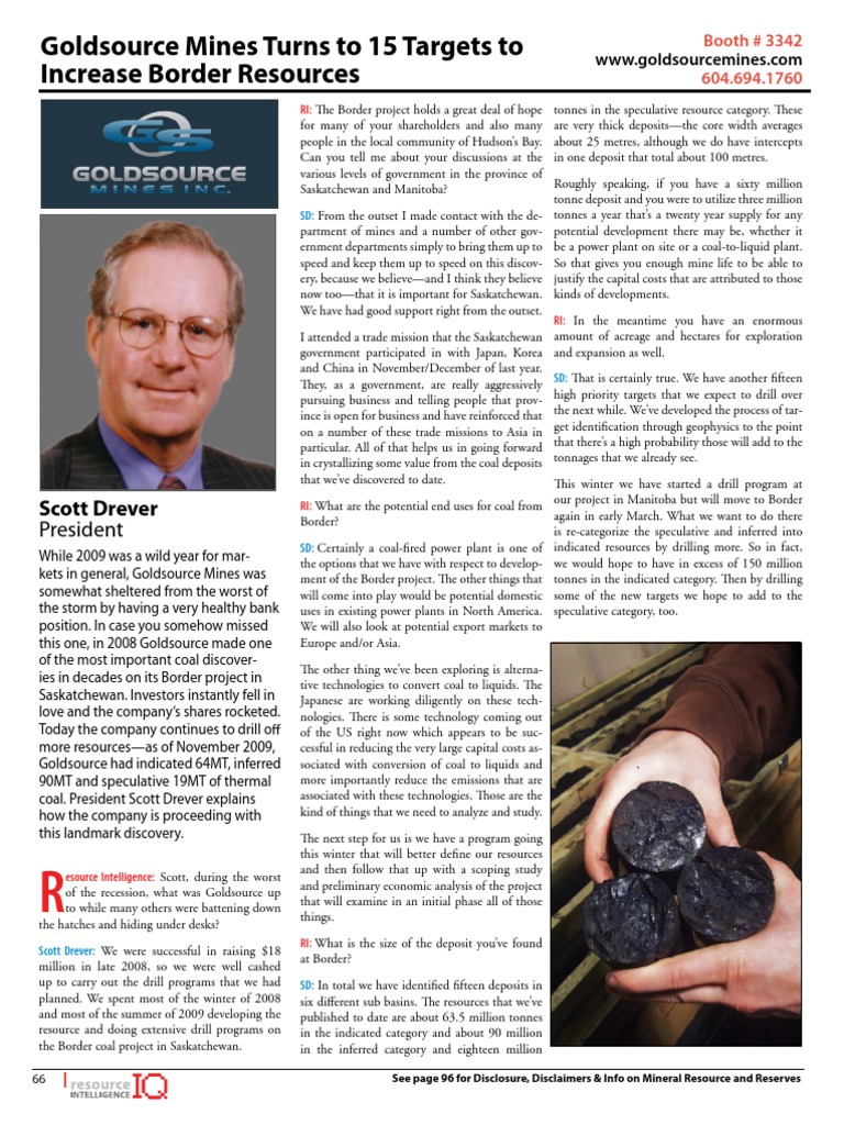 Goldsource Mines Turns To 15 | PDF | Coal | Nature