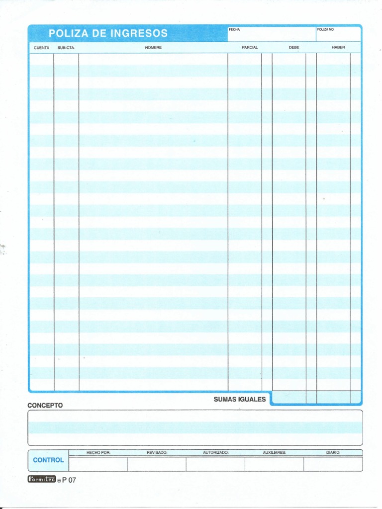 Poliza de Ingresos | PDF