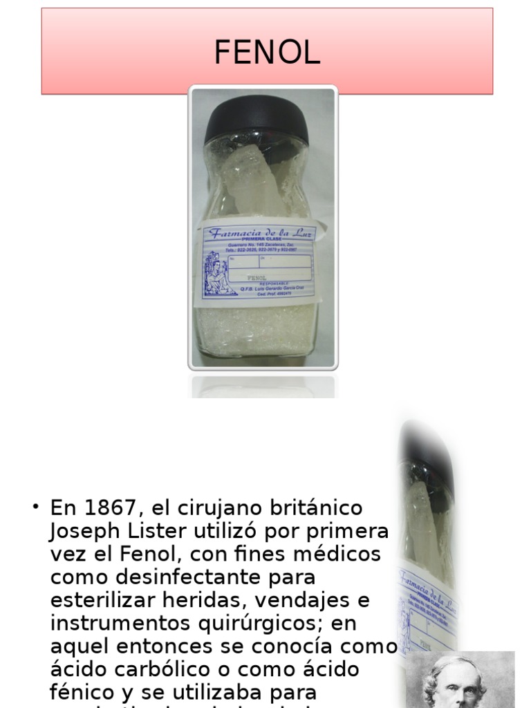 Fenol: propiedades, usos e importancia como agente antiséptico y ...