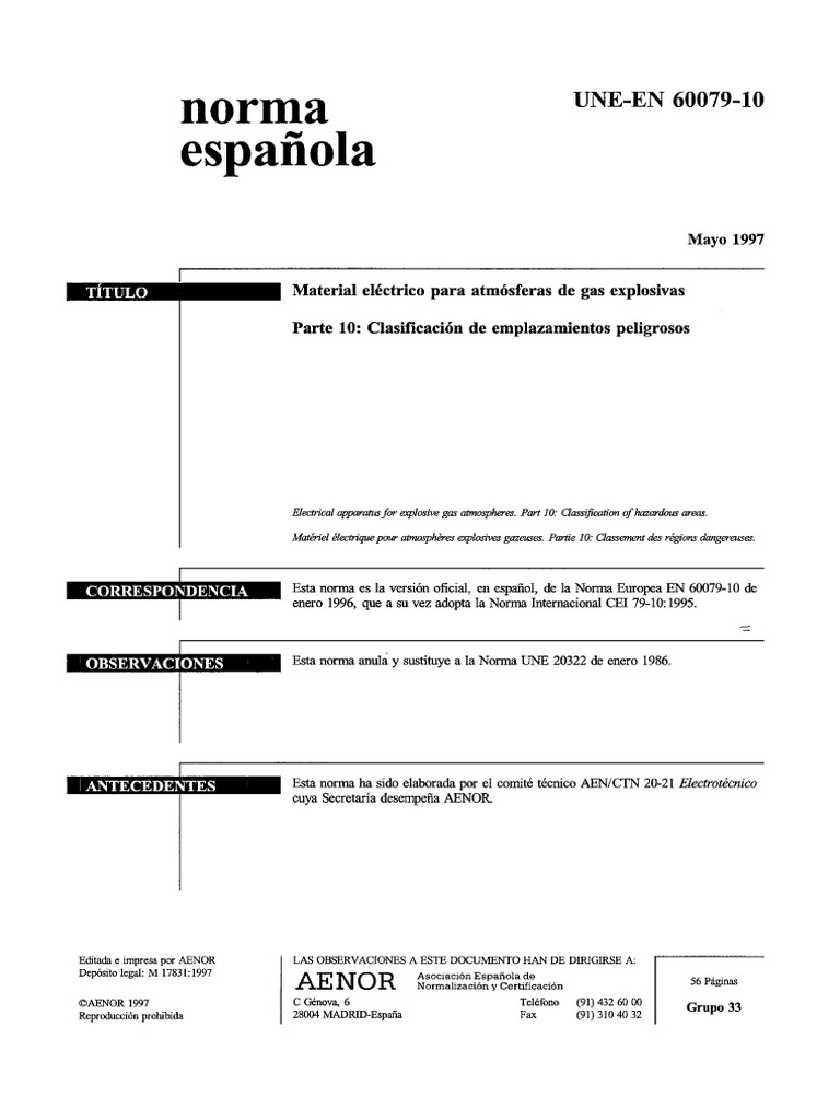 Une-En 60079-10 | PDF