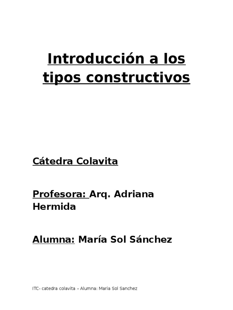 Cuestionario Introducción A Los Tipos Constructivos | PDF | Hormigón | Cemento