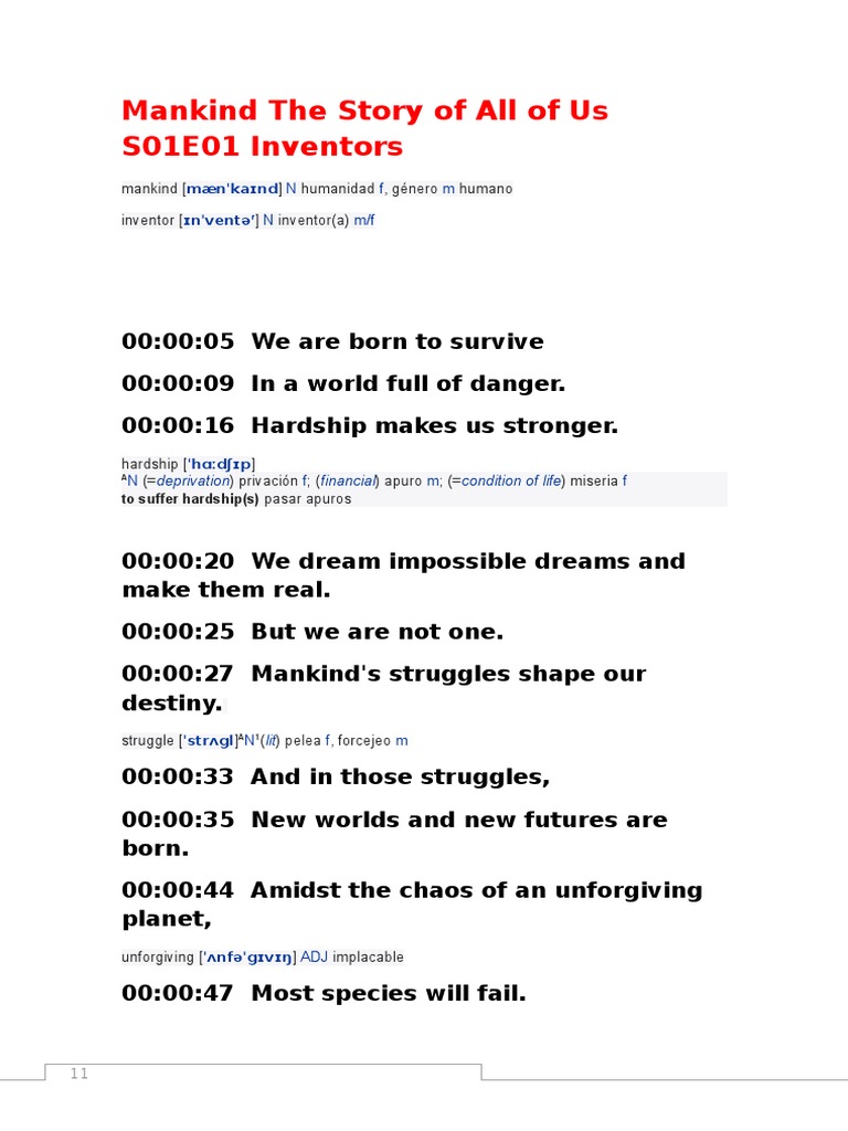 Mankind The Story of All of Us S01E01 Inventors | PDF | Egypt | Human