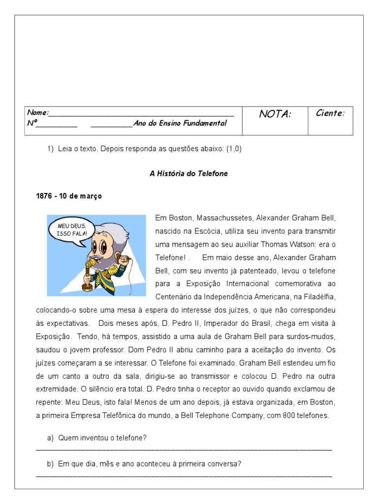 História do Telefone e Graham Bell | PDF | Telefone