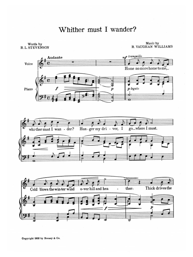 Whither Must I Wander | PDF