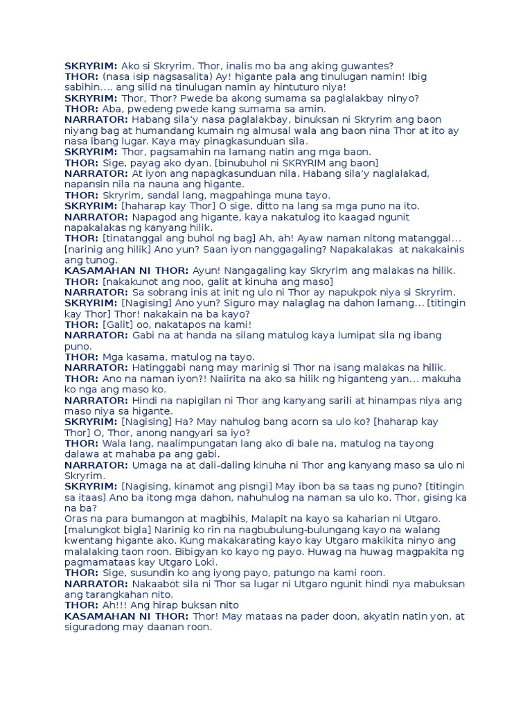 Sina Thor at Loki II (Script) | PDF