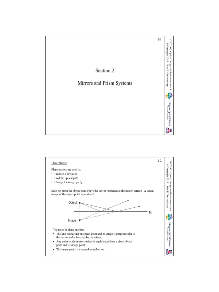 502-02 Mirrors and Prisms | PDF | Prism | Optics