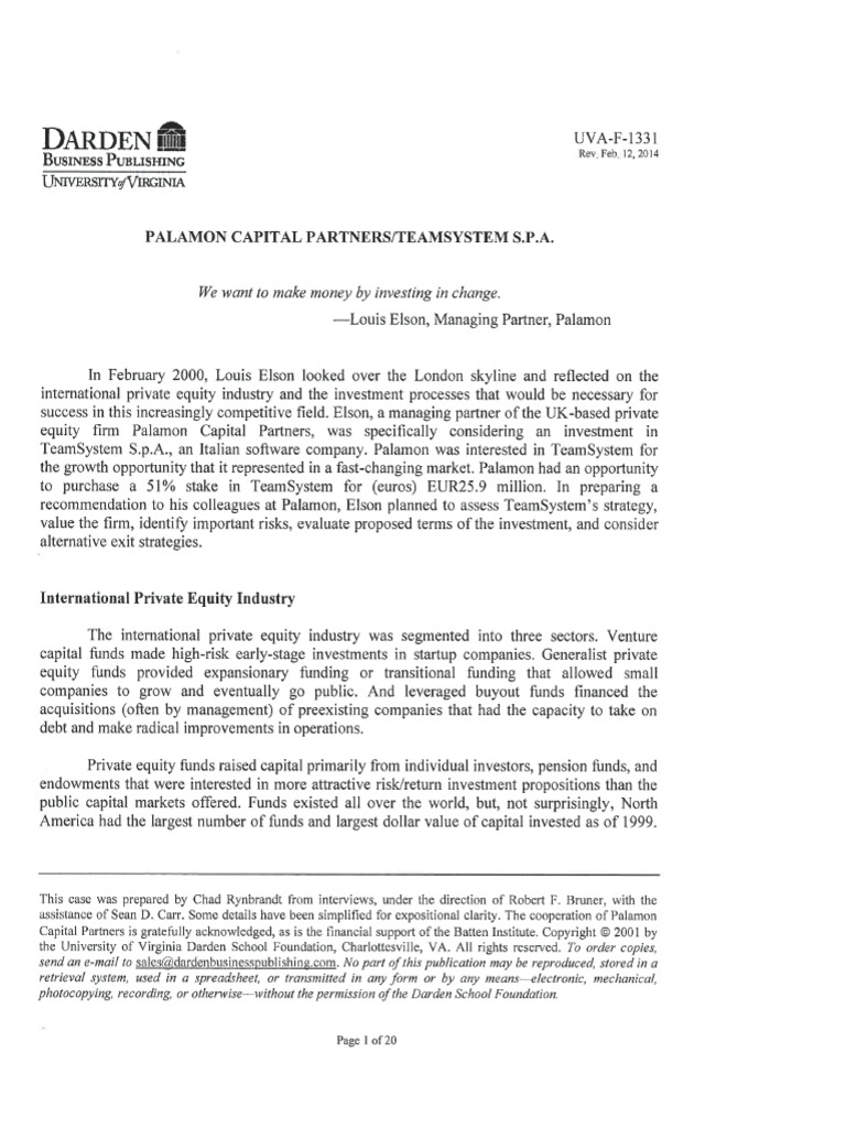 Palamon Capital Partners - Darden | PDF