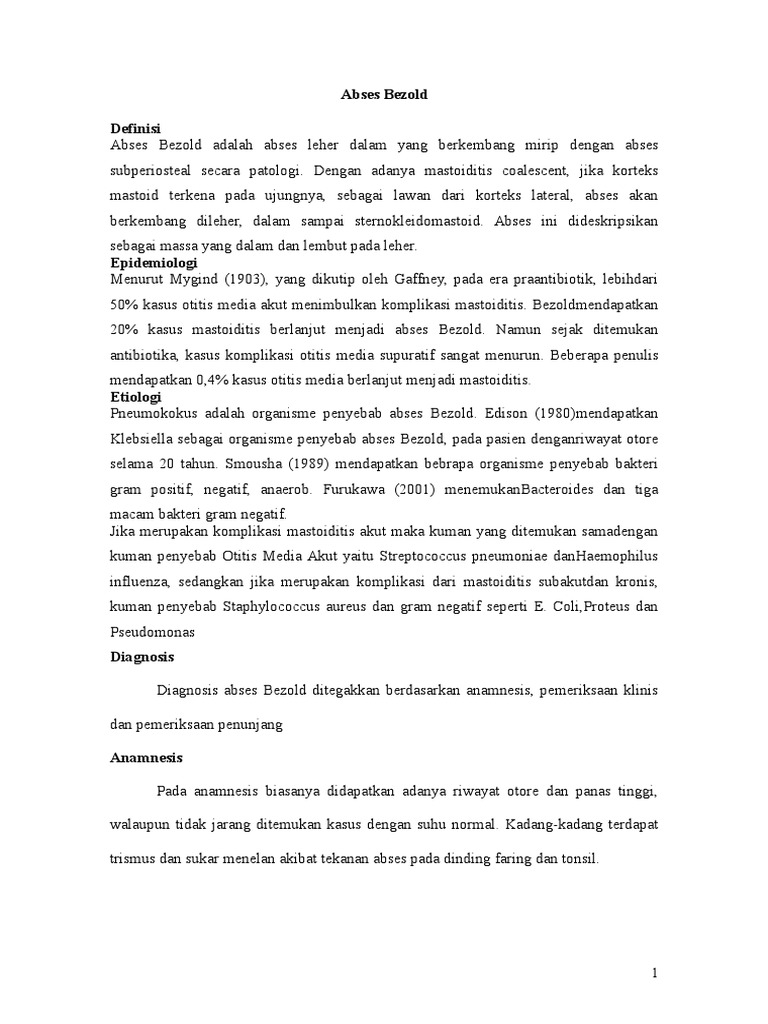 Abses Bezold | PDF