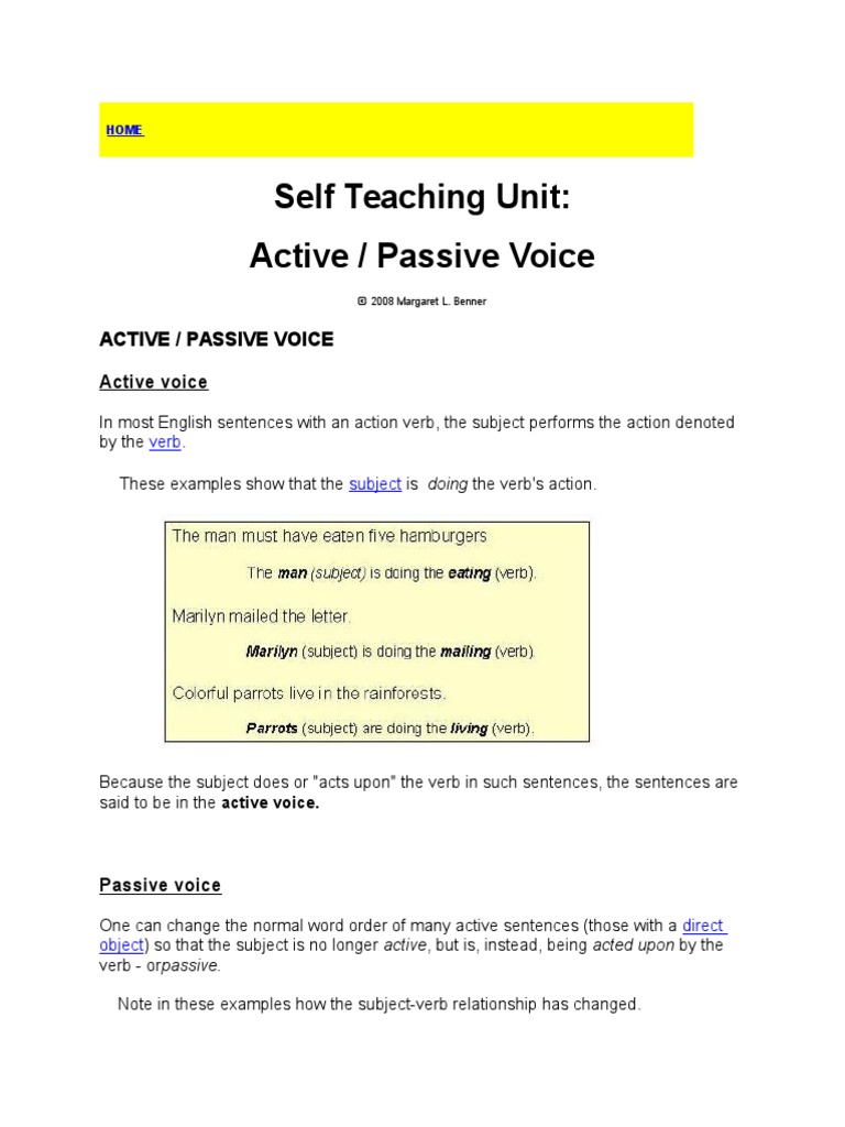 Active Passive Transformation | Verb | Syntactic Relationships