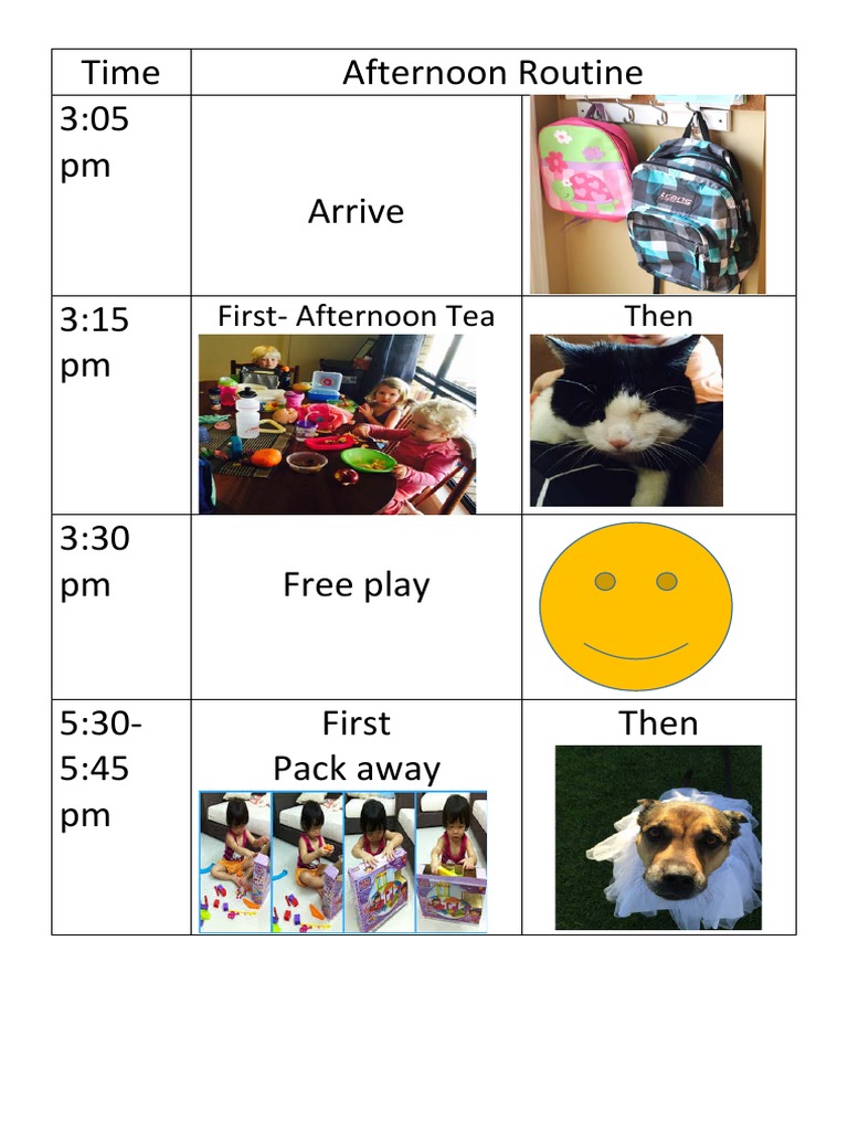 Children's Afternoon Schedule | PDF