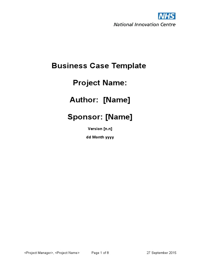 Business Case Cost Analysis Template | PDF | Cost–Benefit Analysis ...