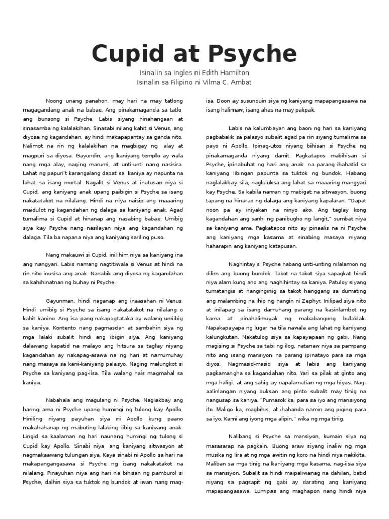 Cupid at Psyche | PDF